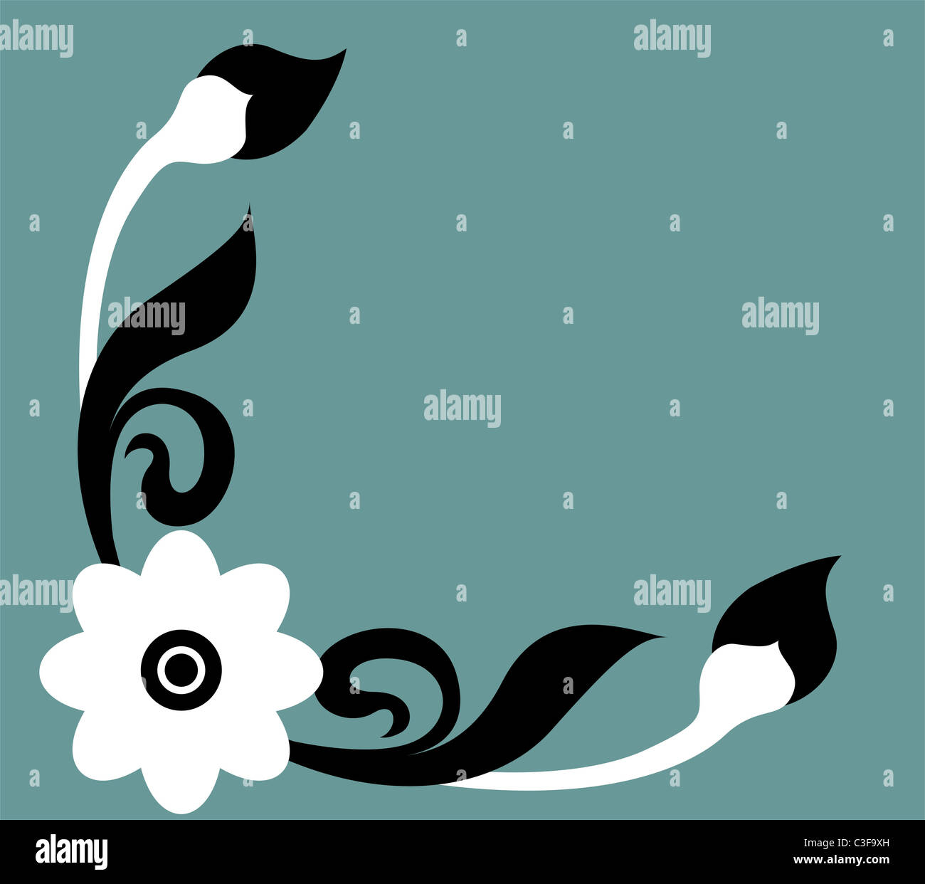 Illustration of a floral design Stock Photo - Alamy