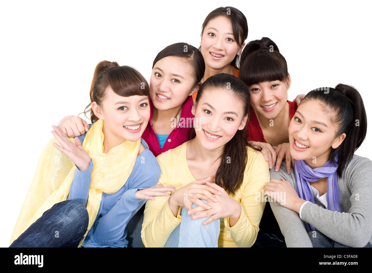 Portrait of a group of female friends Stock Photo - Alamy