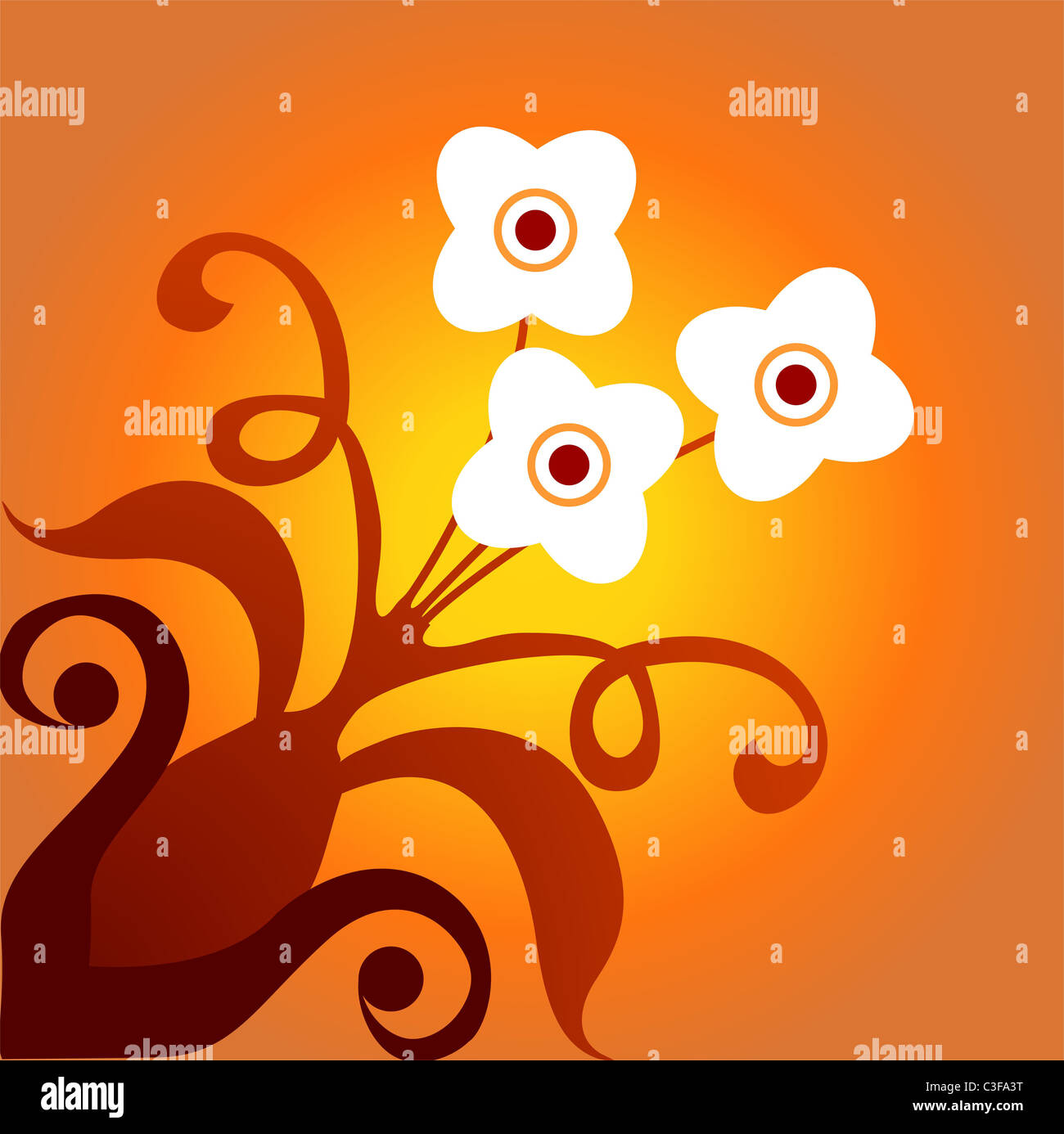 Illustration of a floral design Stock Photo - Alamy