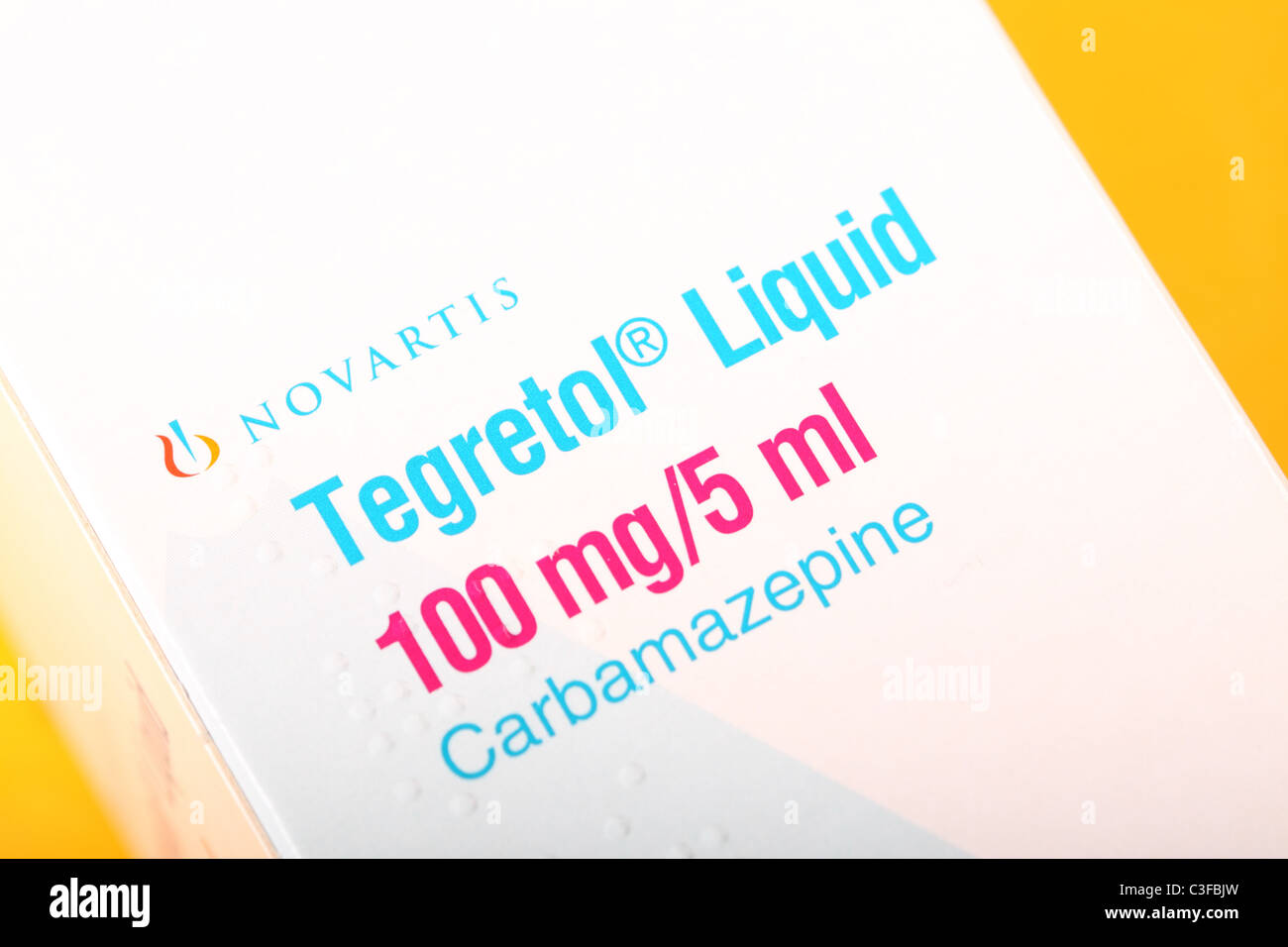 Tegretol Liquid Carbamazepine medication packet box used to treat ...