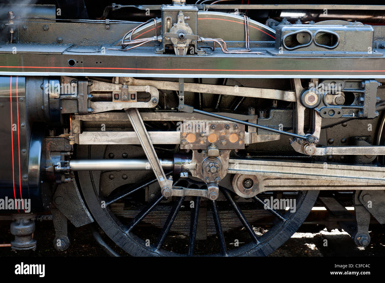 Wheel and connecting rod detail on U Class locomotive no 31806, Mid ...