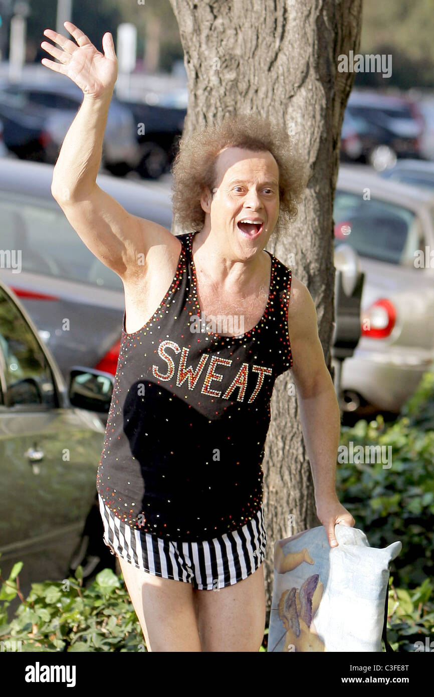 Richard Simmons American fitness personality arrives at an aerobic ...