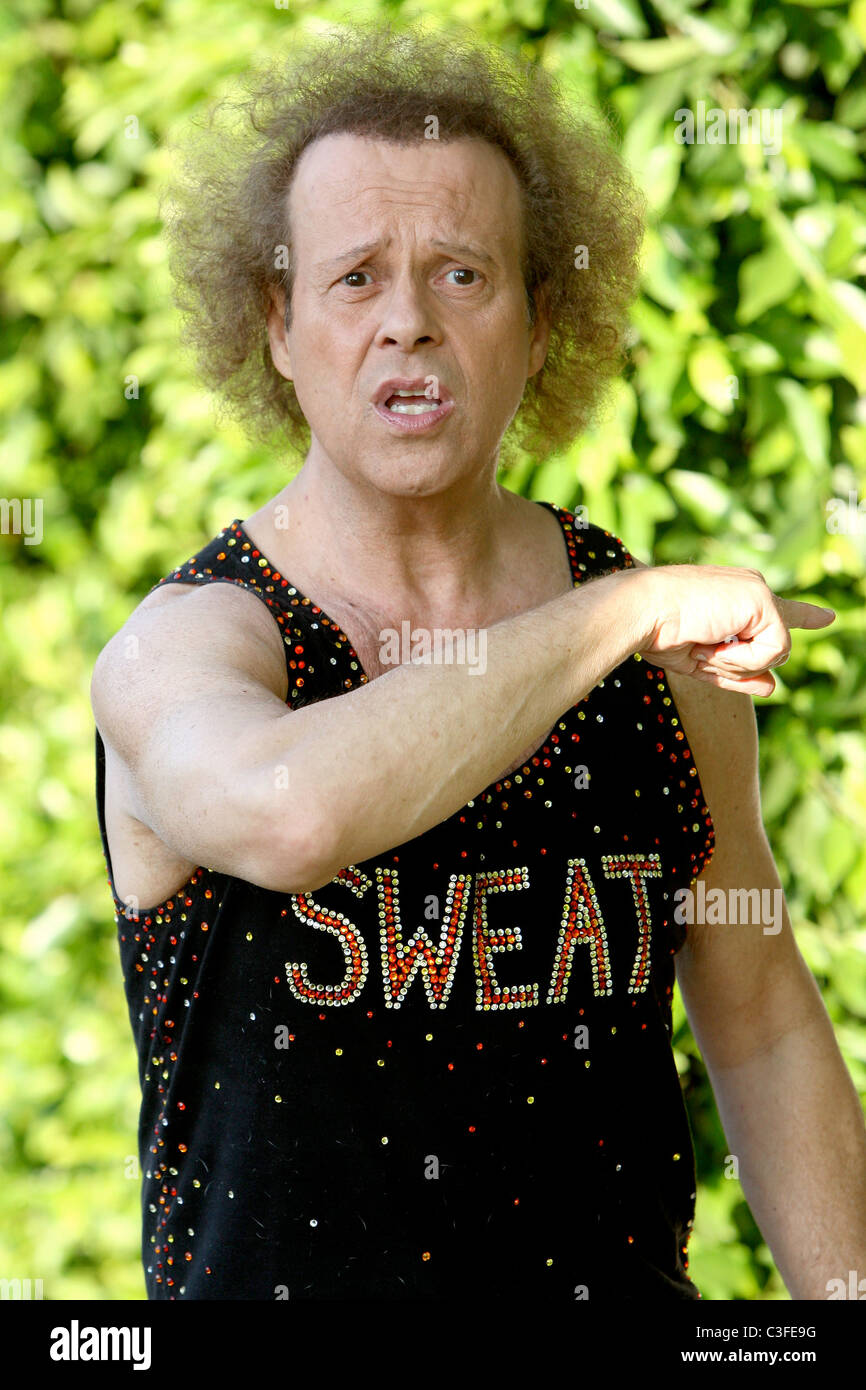 Richard Simmons American fitness personality arrives at an aerobic ...