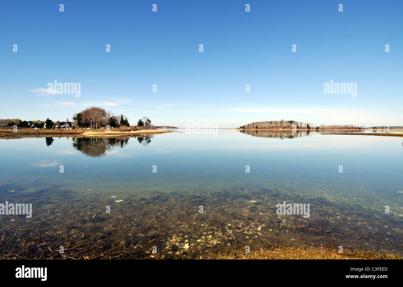 View of Buzzards Bay from Little Bay at Monks Park , Pocasset, Cape Cod ...