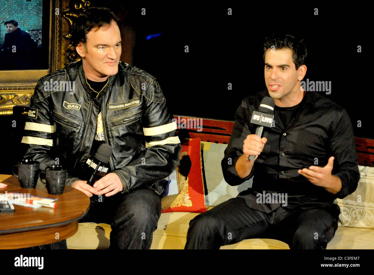 Quentin Tarantino and Eli Roth appearing on MTV Canada to promote their ...