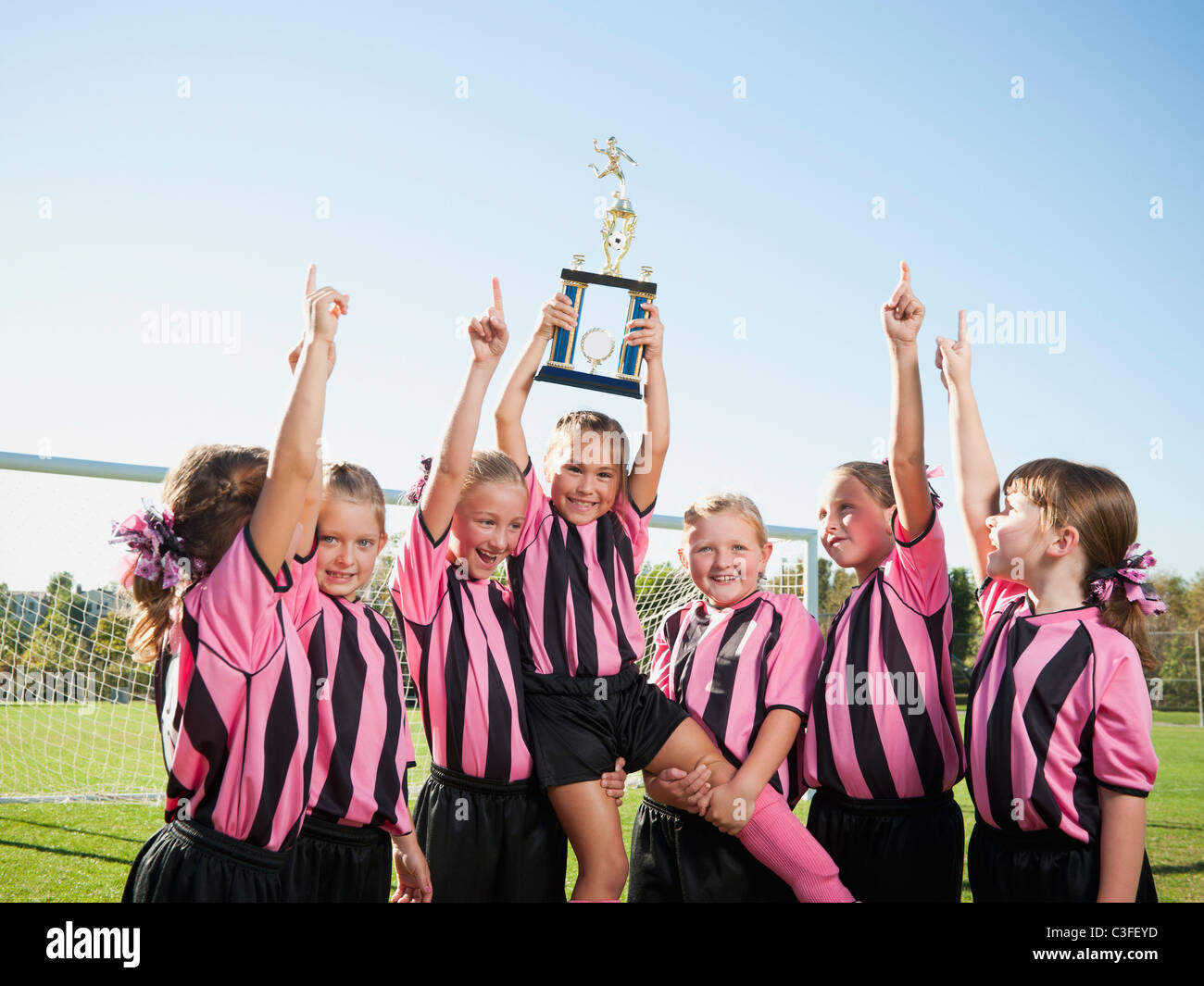 Soccer team trophy hi-res stock photography and images - Alamy