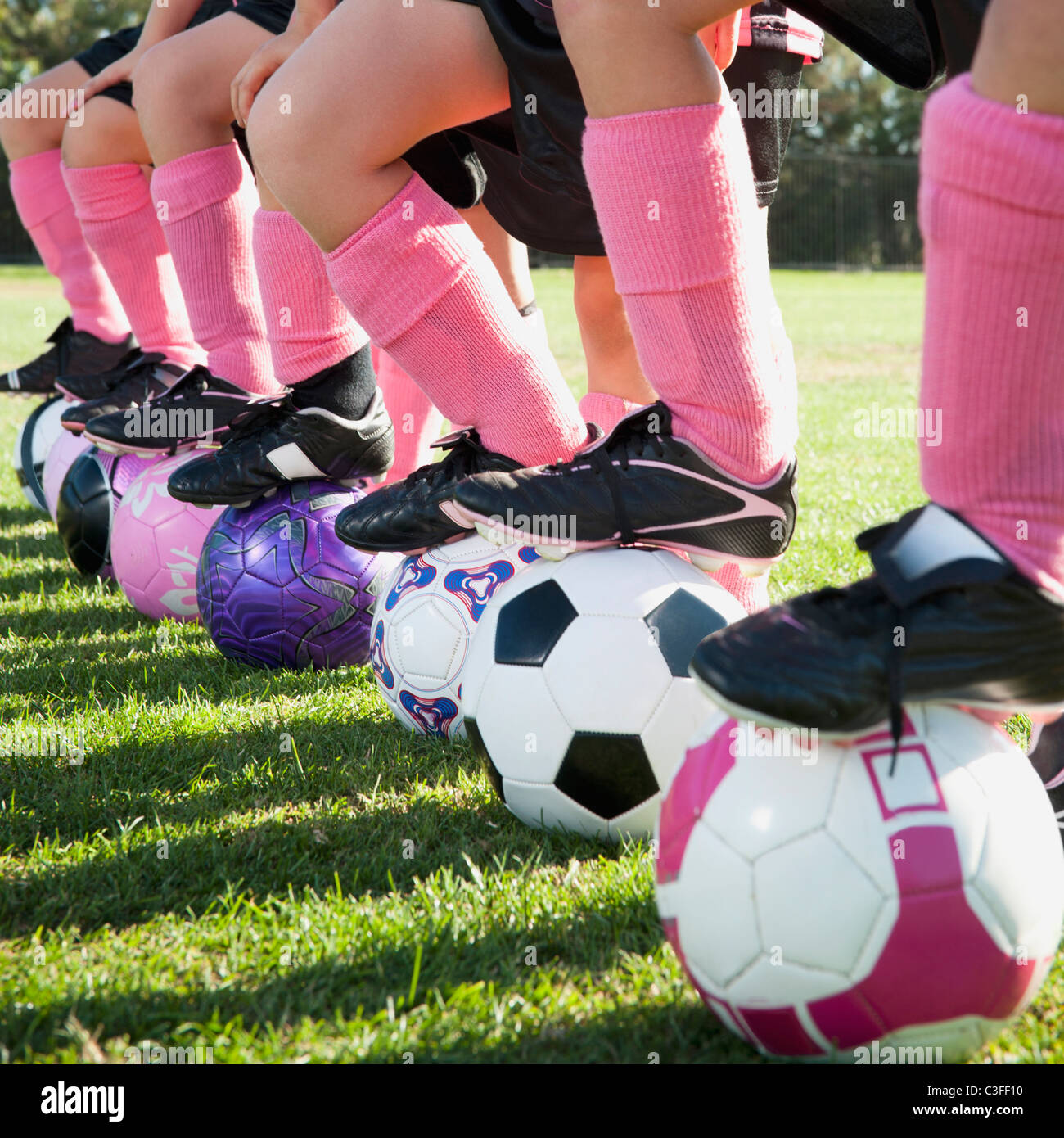Feet on soccer ball hi-res stock photography and images - Alamy