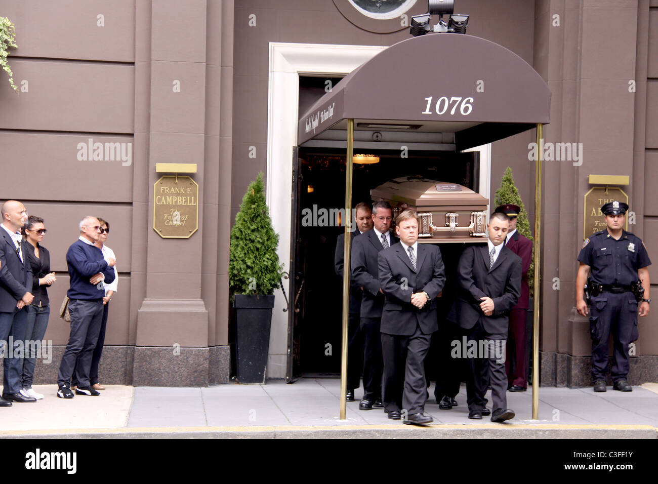 Casket Memorial Service held at the Frank E. Campbell Funeral Home for ...