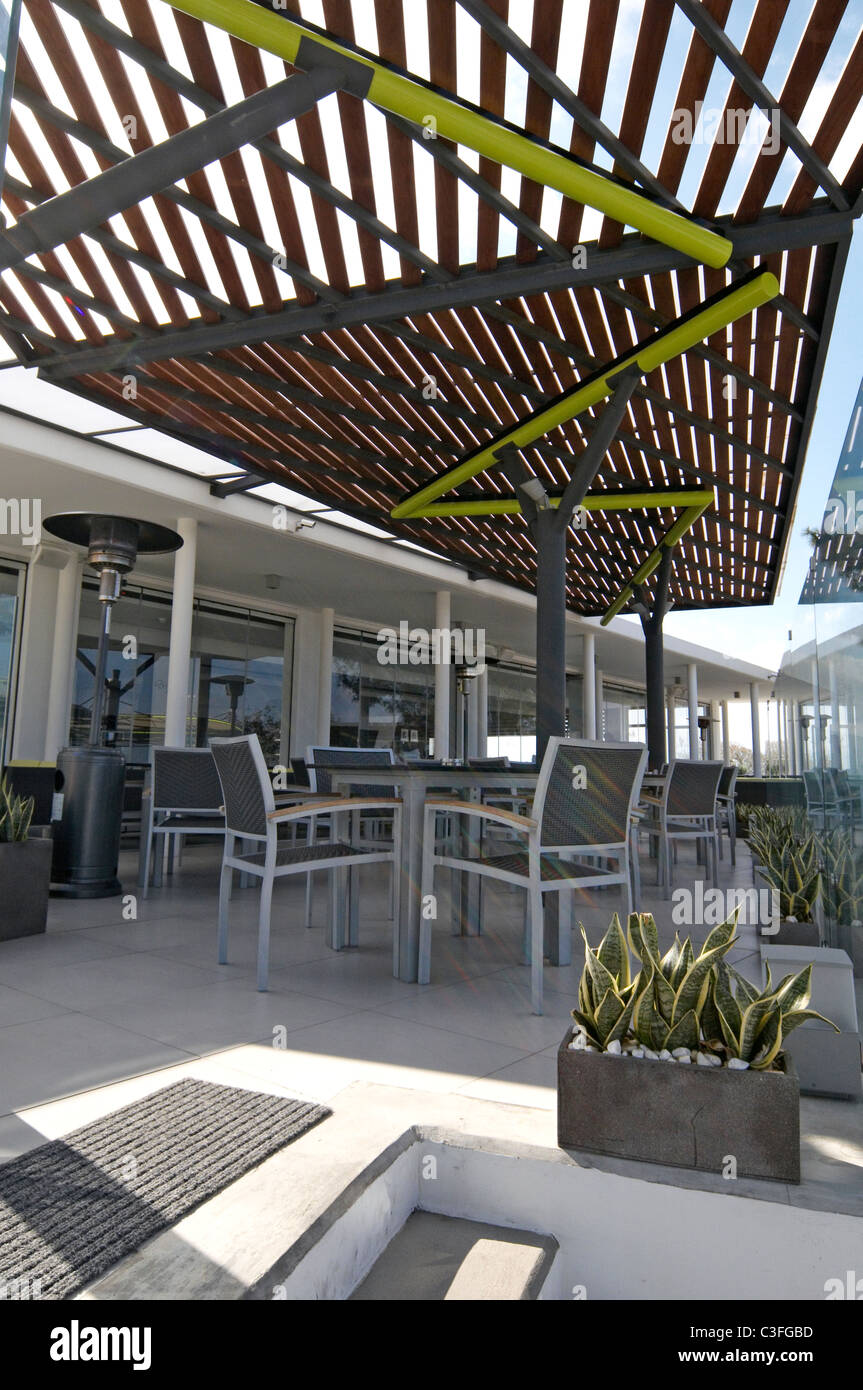 The contemporary design of the Restaurant and Bar Muse high above ...