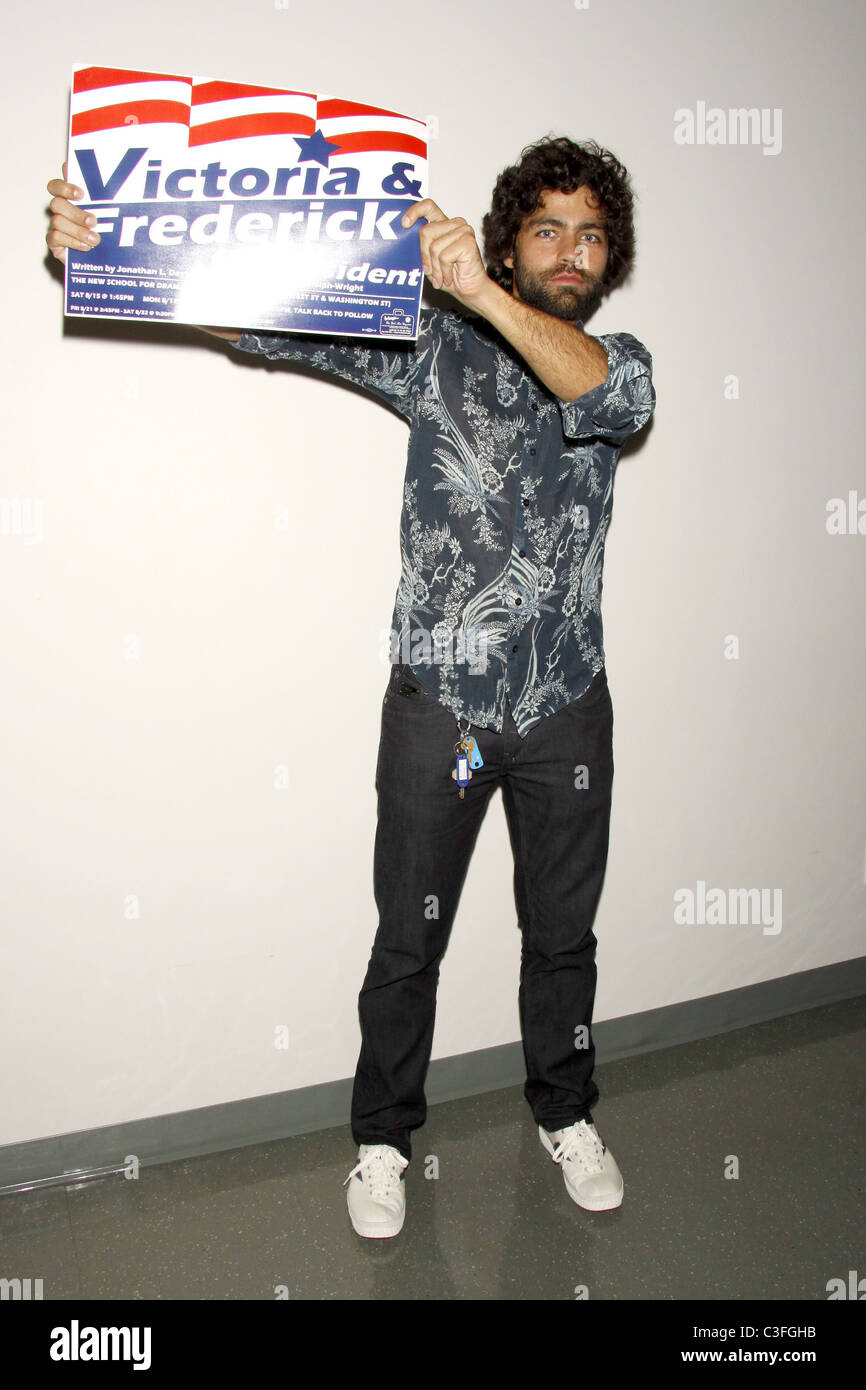 Adrian Grenier Opening Night of 'Victoria and Frederick For President ...