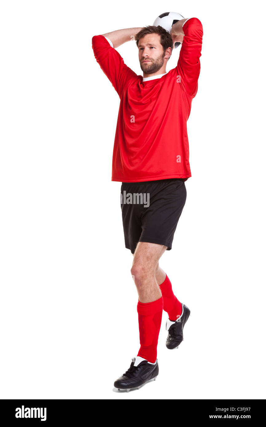 Footballer White Background High Resolution Stock Photography and ...