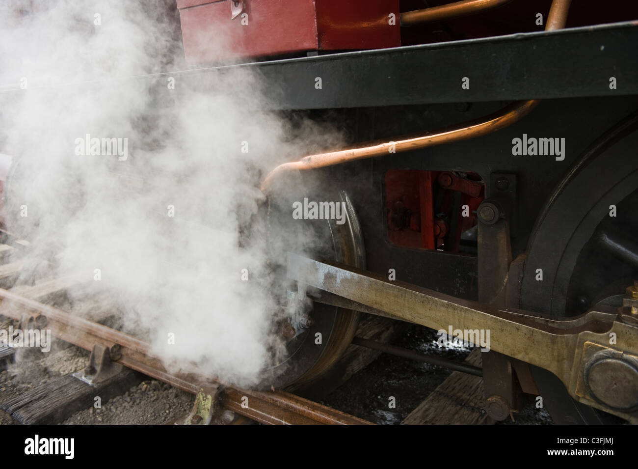 Railway steam locomotive wheels Stock Photo - Alamy
