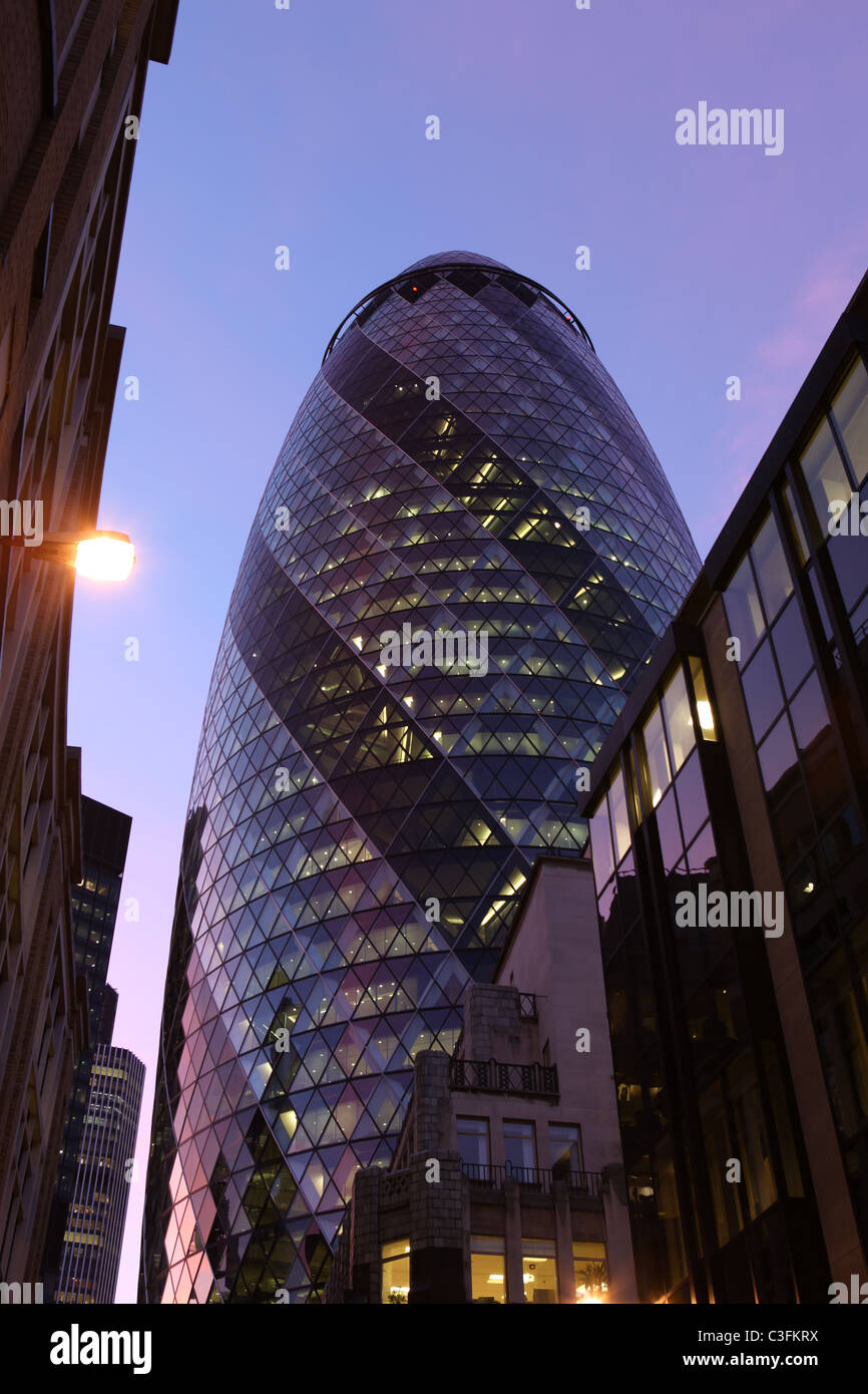 The Gherkin building, designed by Sir Norman Foster, near Liverpool ...