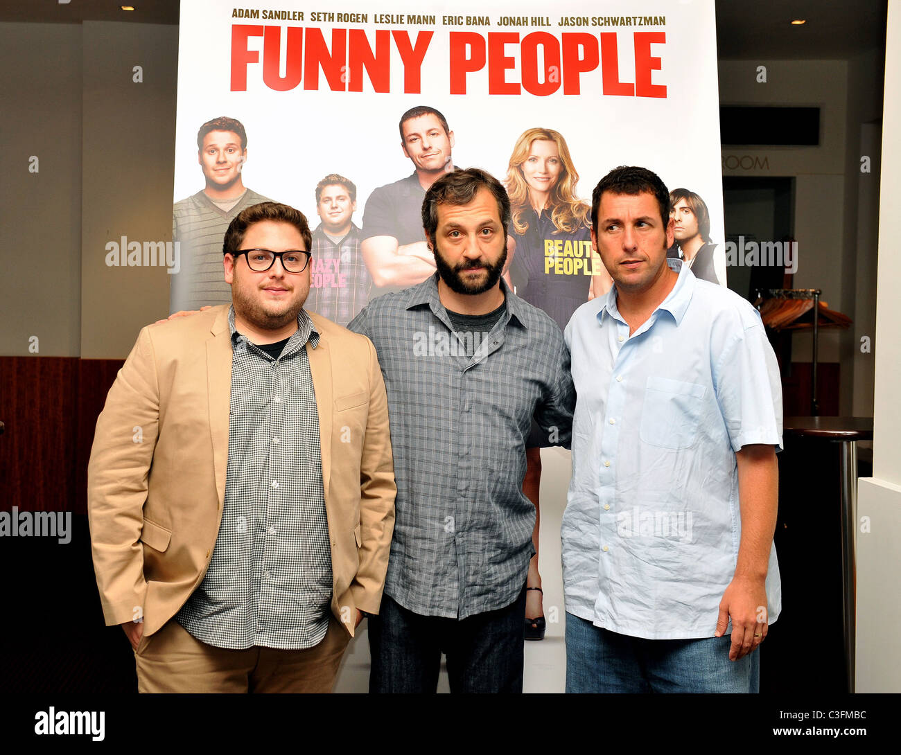 Jonah Hill, Judd Apatow, Adam Sandler Cast and director of 'Funny ...