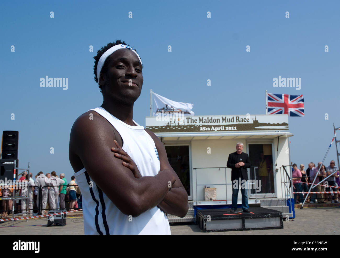 blue peter presenter Andy Akinwolere looking mighty confident before ...