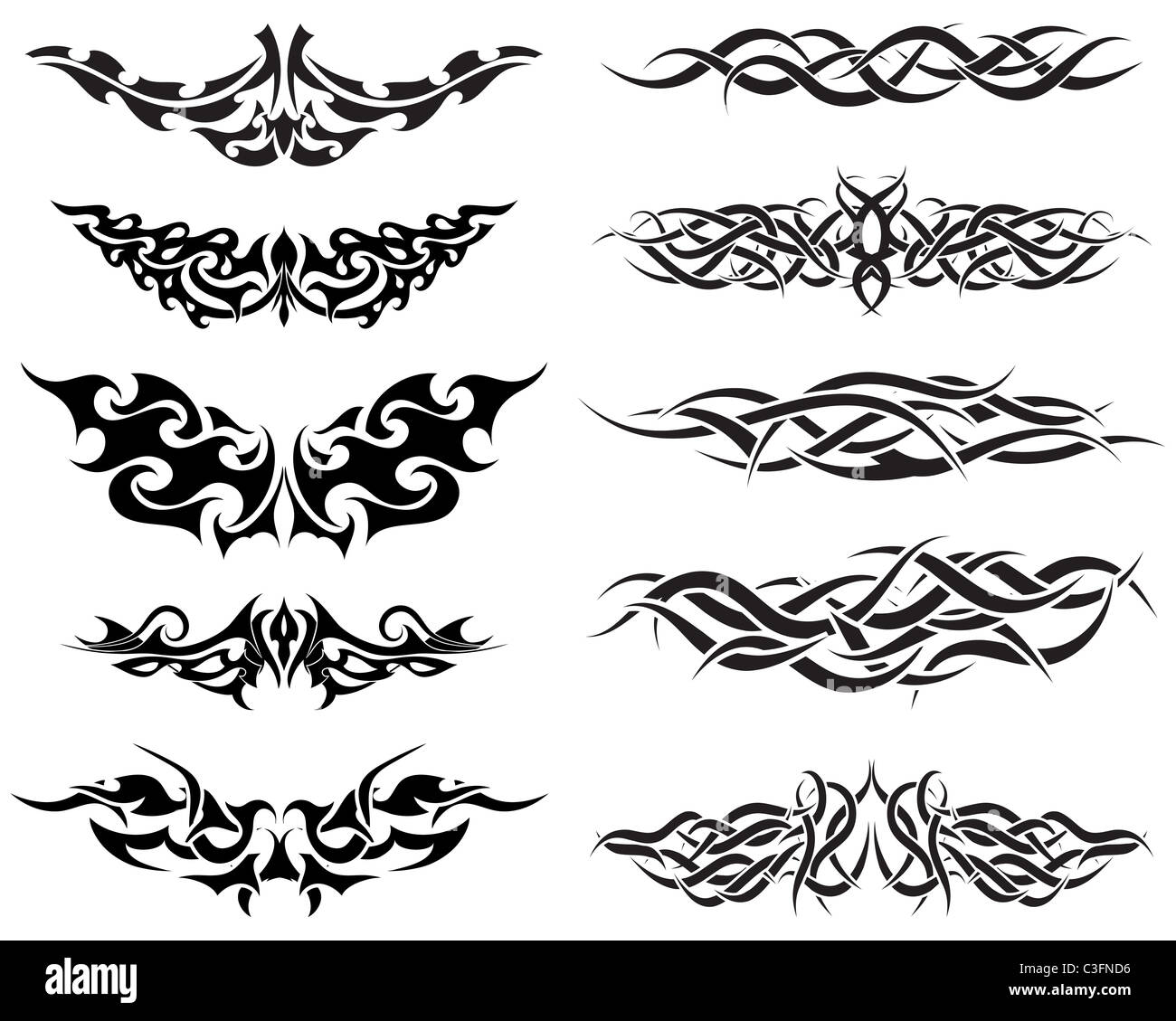 Patterns of tribal tattoo for design use Stock Photo - Alamy