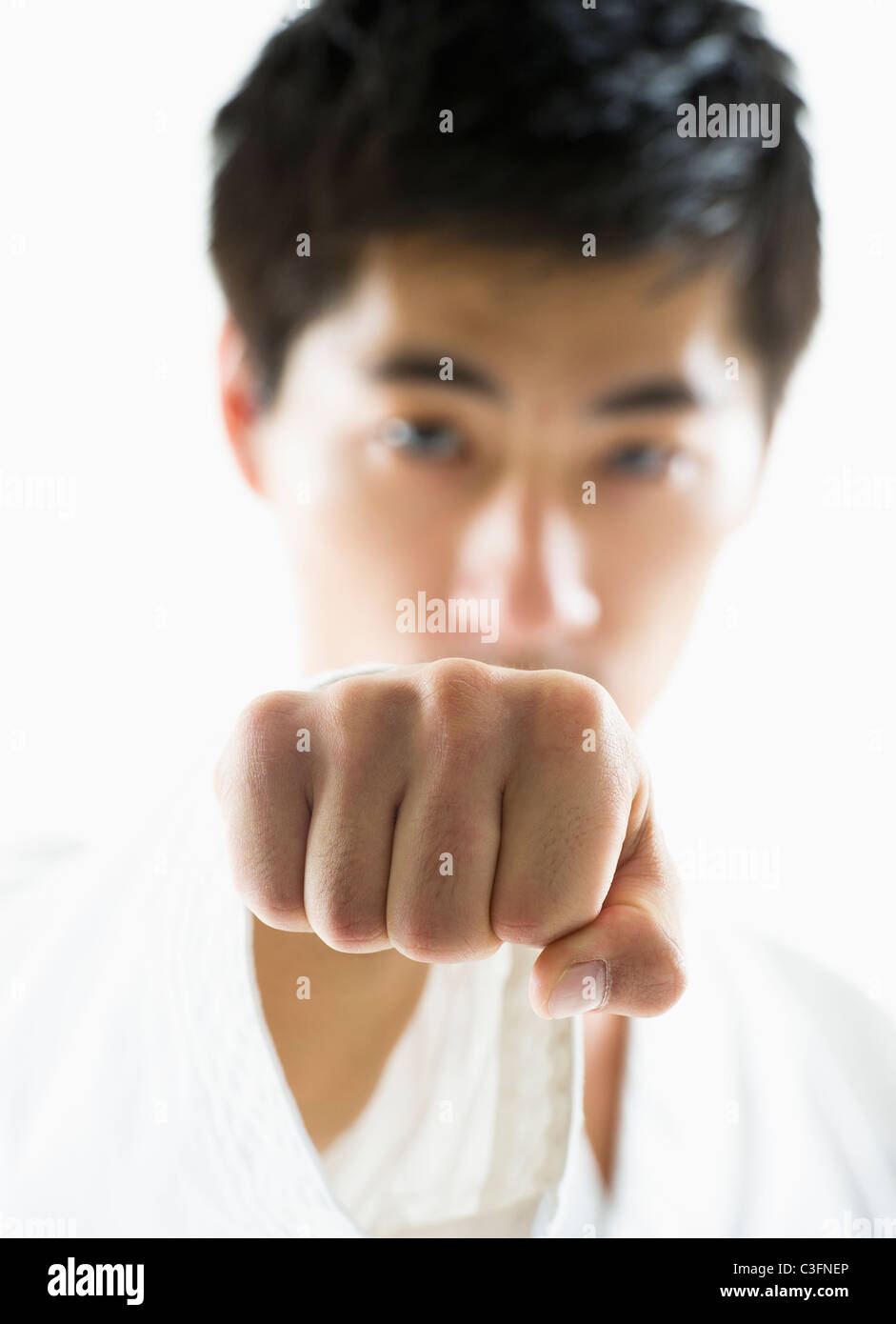 Fitness punching portrait black hi-res stock photography and images - Alamy