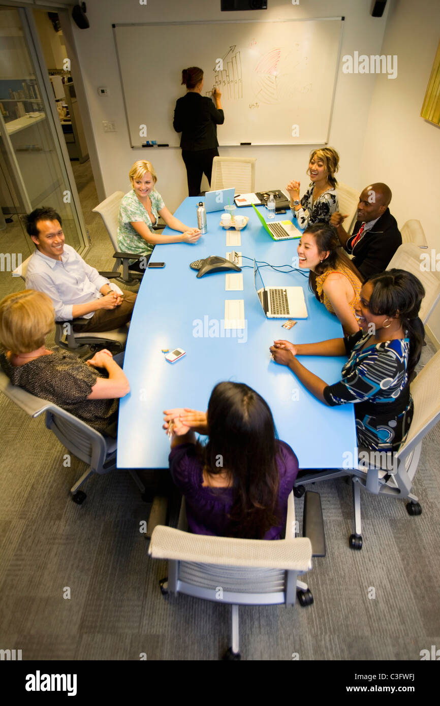 Business people having meeting in conference room Stock Photo - Alamy