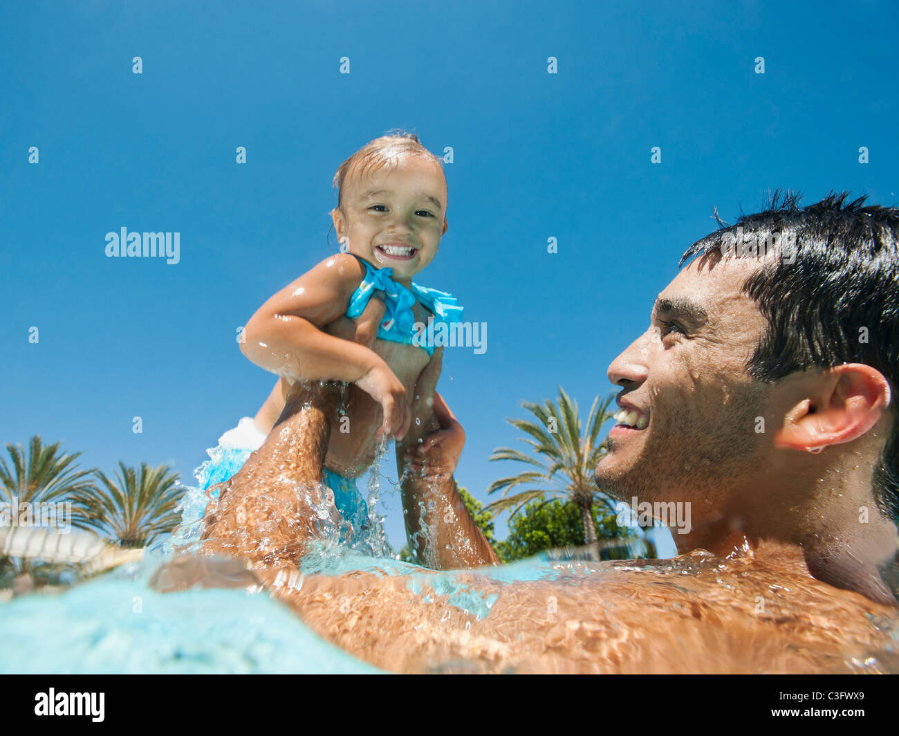 Father Daughter Swimming In Pool High Resolution Stock Photography and ...