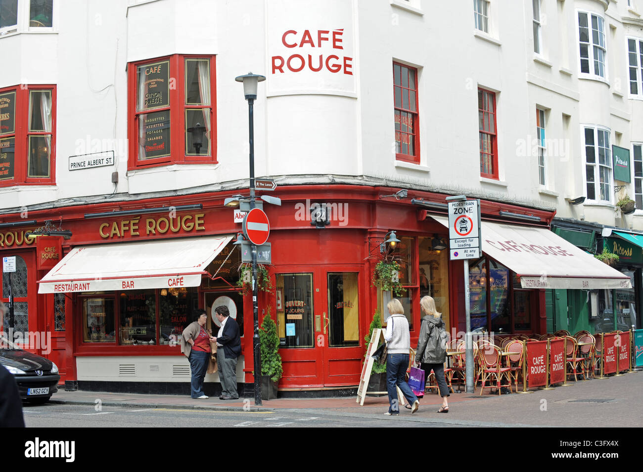 Cafe Rouge restaurant in Brighton city centre UK Stock Photo - Alamy