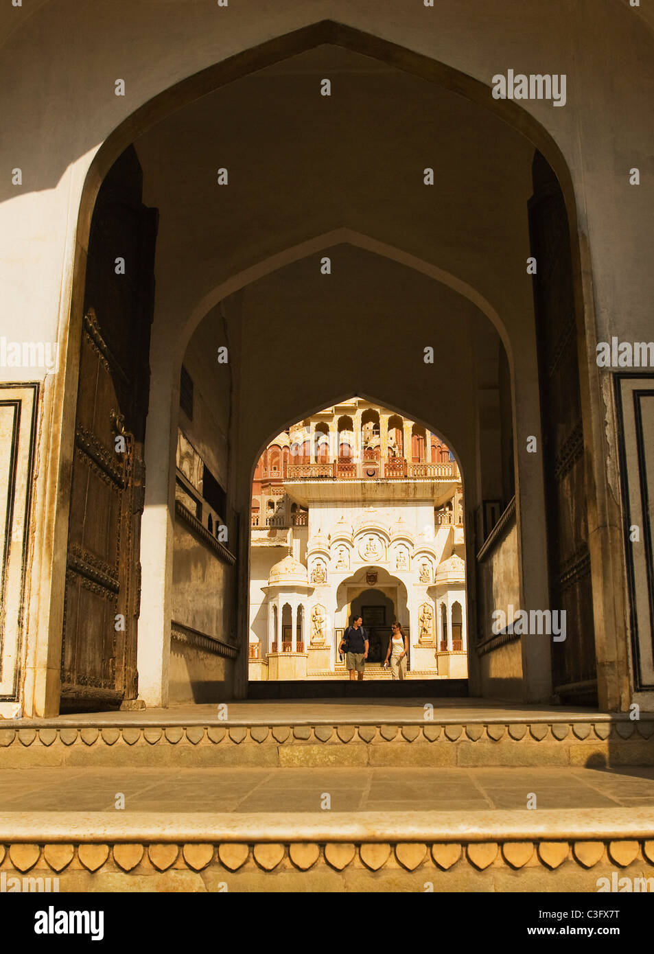 Entrance of a palace, City Palace, Jaipur, Rajasthan, India Stock Photo ...