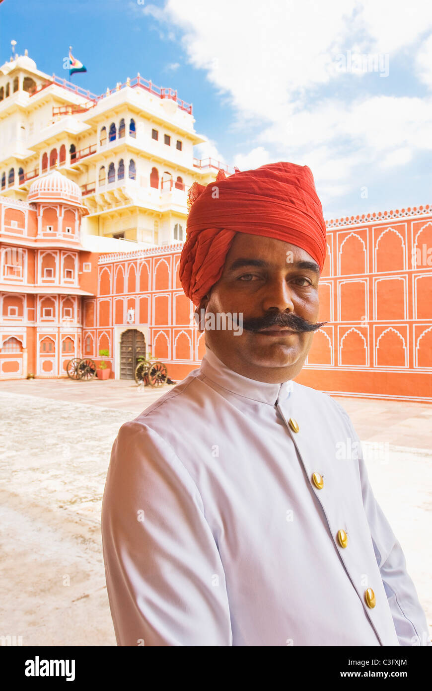 Indian security guard in front hi-res stock photography and images - Alamy