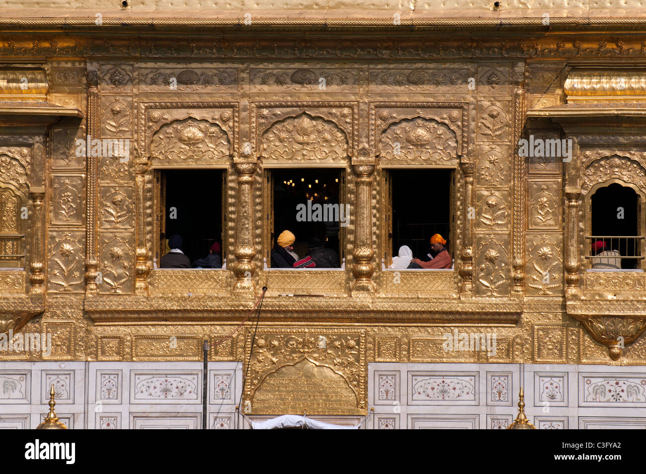 A detail of the Golden Temple of Amritsar, India Stock Photo - Alamy