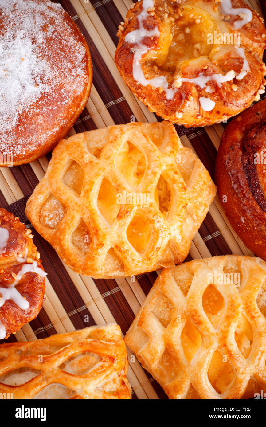 different types of biscuits on bamboo napkin, top view Stock Photo - Alamy