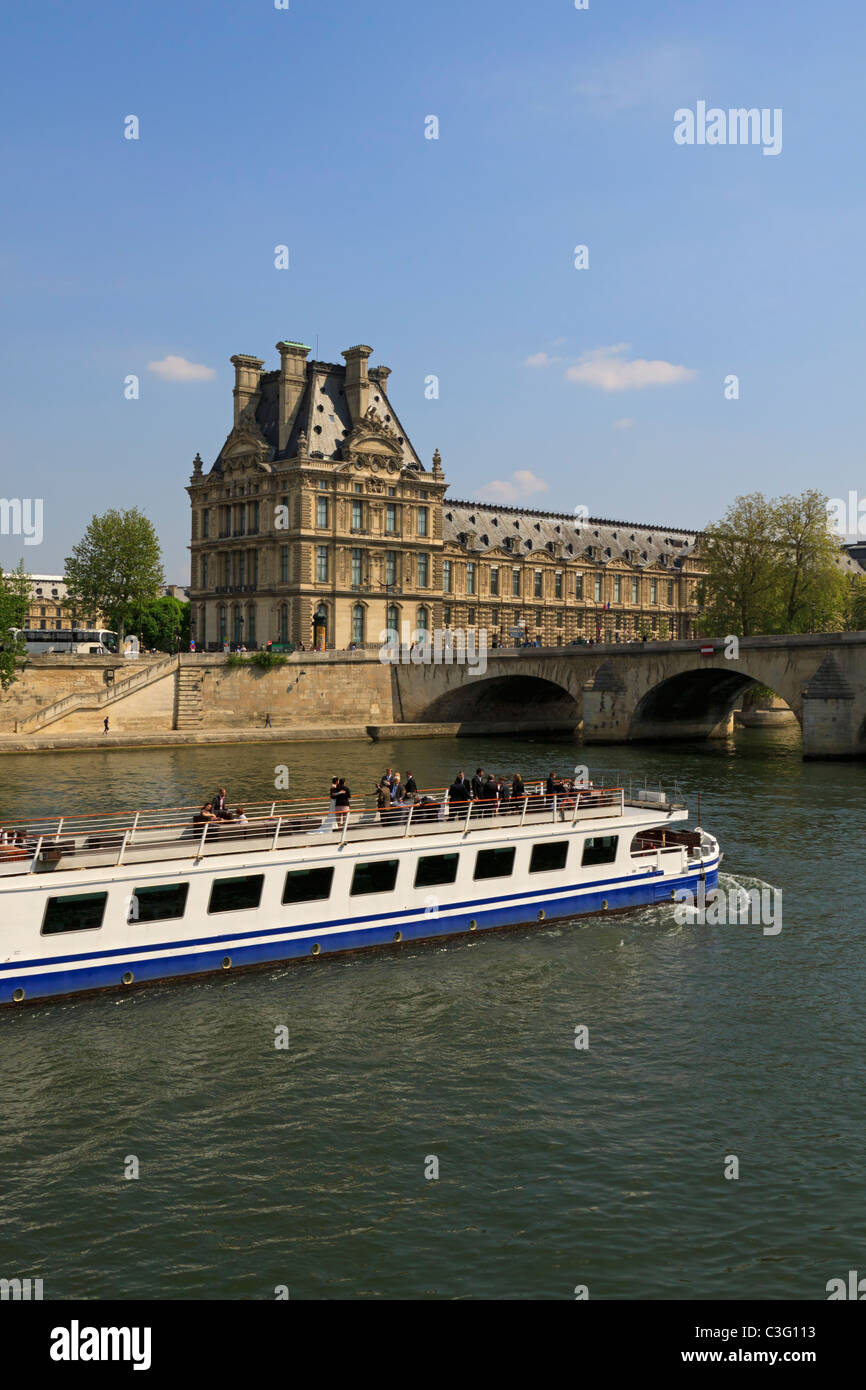 Louvre and Pont Royal Paris. The Pont Royal is the third-oldest bridge ...
