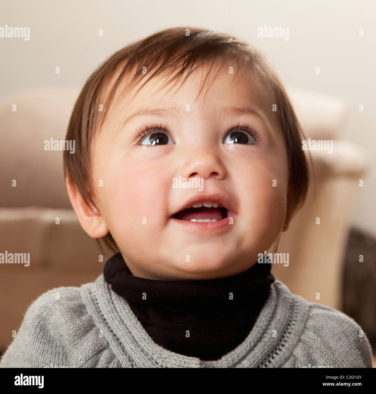 Curious Chinese baby Stock Photo - Alamy