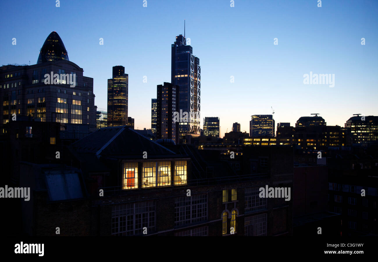 London city skyline at dusk Stock Photo - Alamy