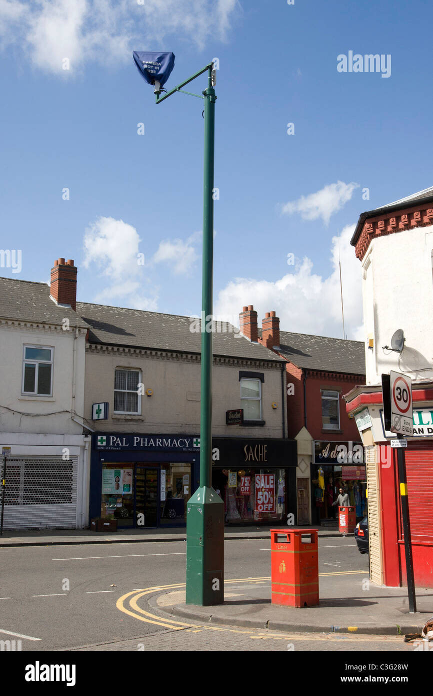 Covered CCTV camera pictured in Alum Rock, Birmingham. Over 200 CCTV ...