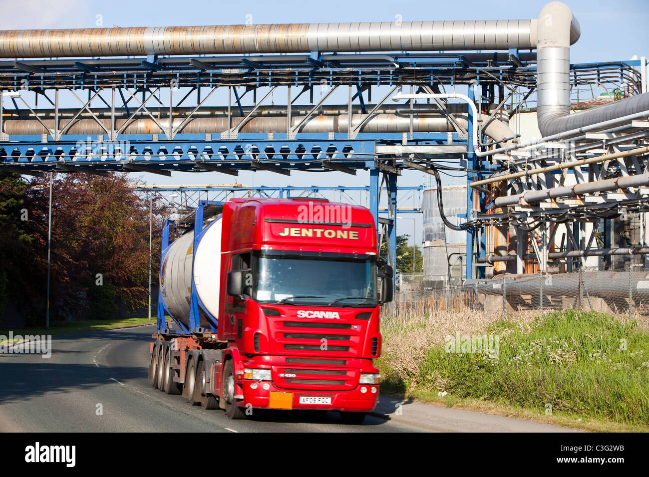 Lucite, a Petrochemical works in Billingham, Teeside, UK producing ...
