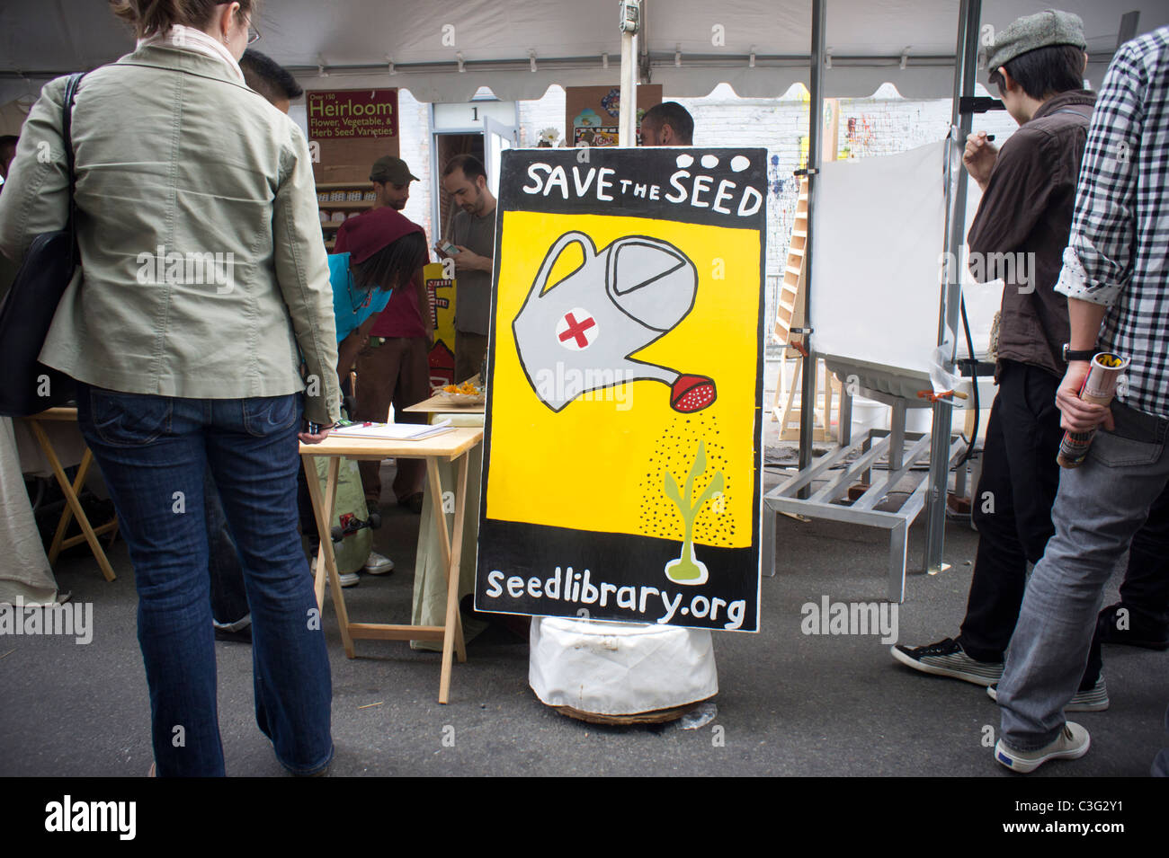Hudson Valley Seed Library at a street fair in New York on Saturday ...