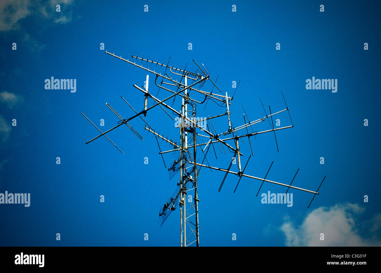 Radio and tv antennas hi-res stock photography and images - Alamy