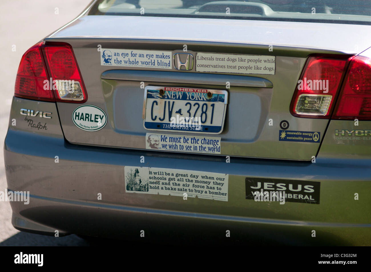 Honda Civic Back Bumper Sticker
