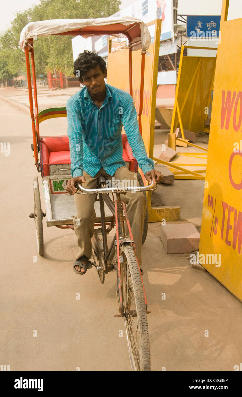 Indian pulling rickshaw hi-res stock photography and images - Alamy
