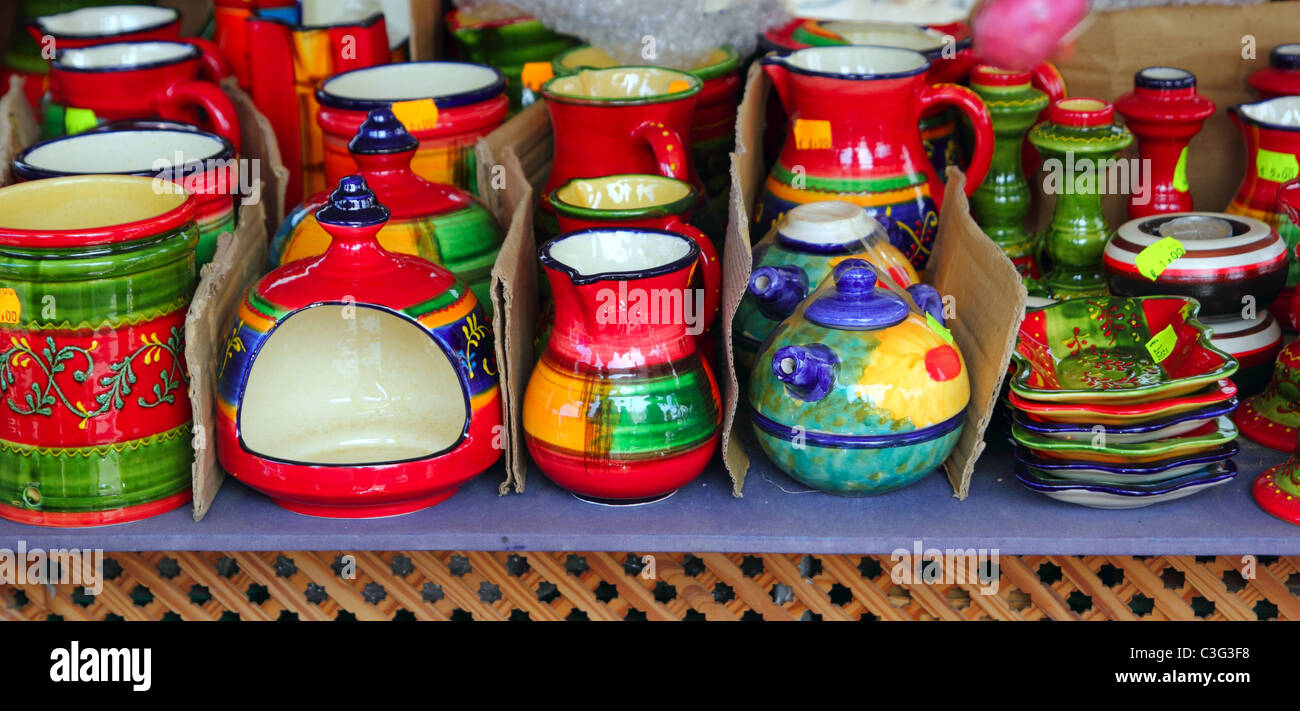 Painted red pottery hi-res stock photography and images - Alamy