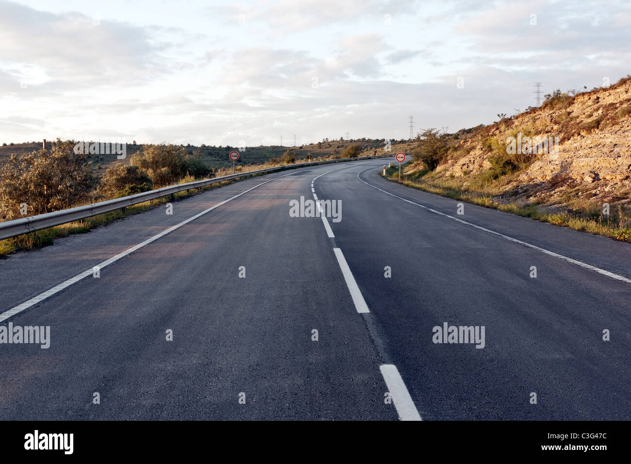 Above view of a empty highway, in Portugal Stock Photo - Alamy