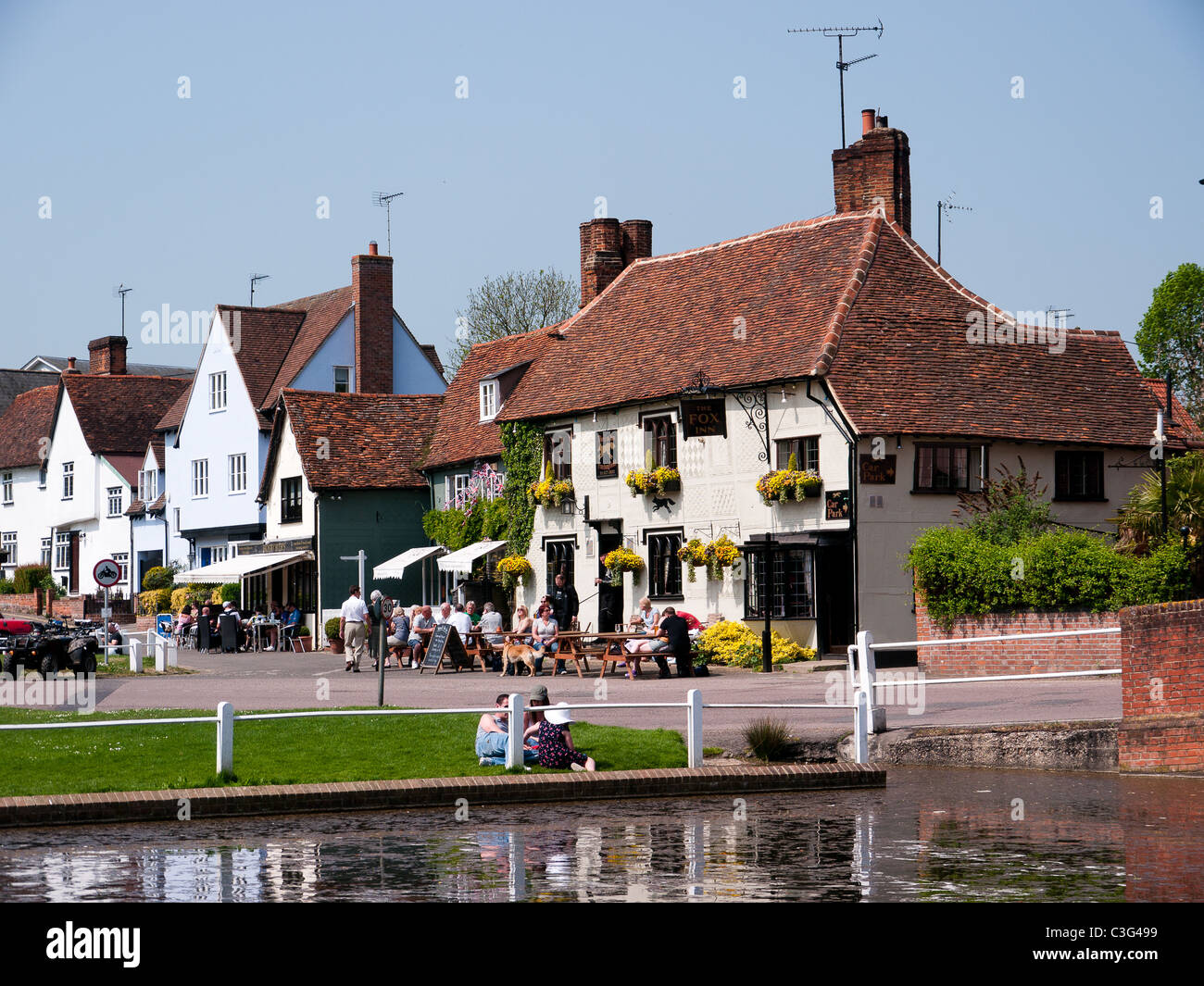 The Fox Inn across the pond in the village of Finchingfield, Essex ...