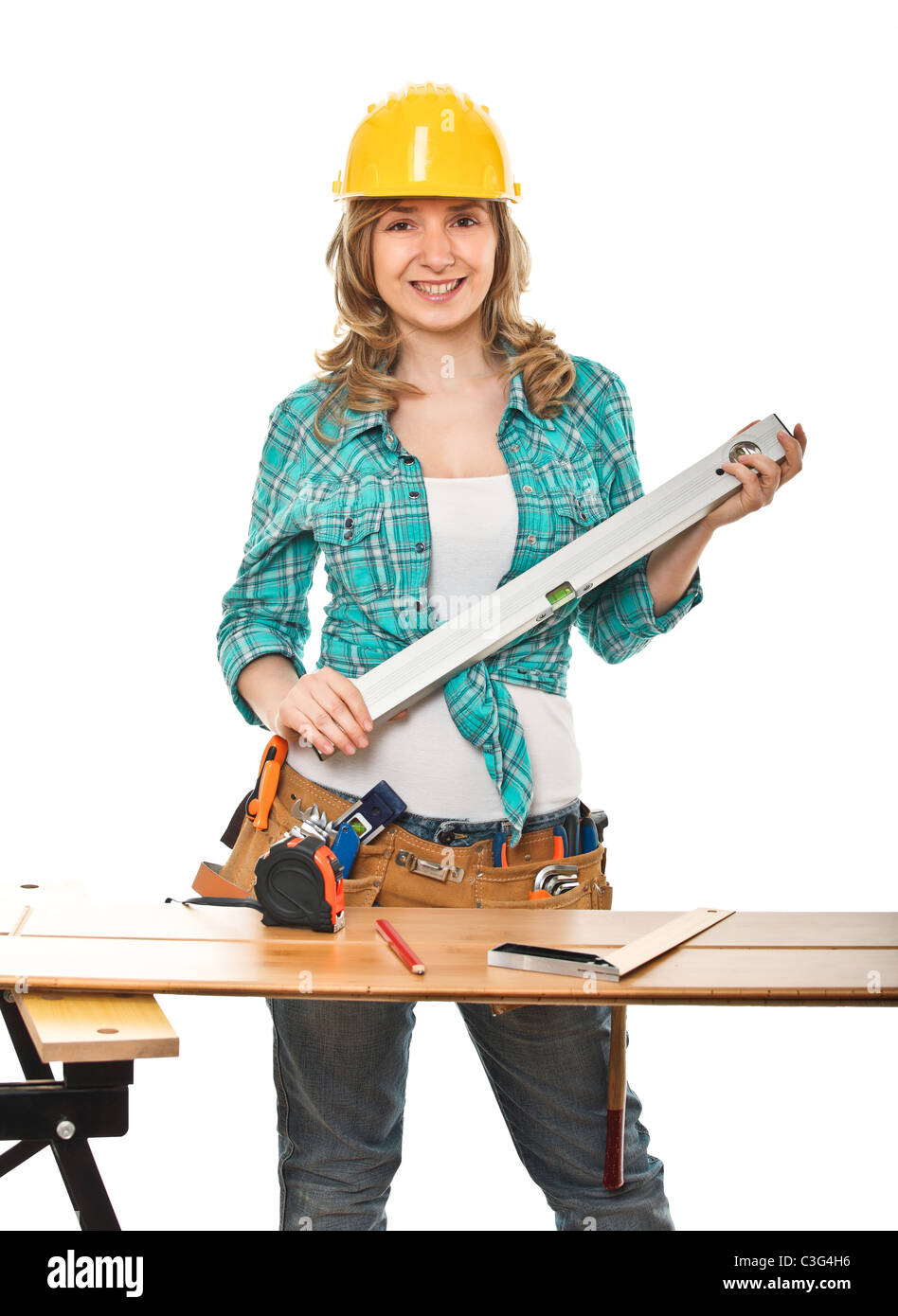 Woman industrial work Cut Out Stock Images & Pictures - Alamy