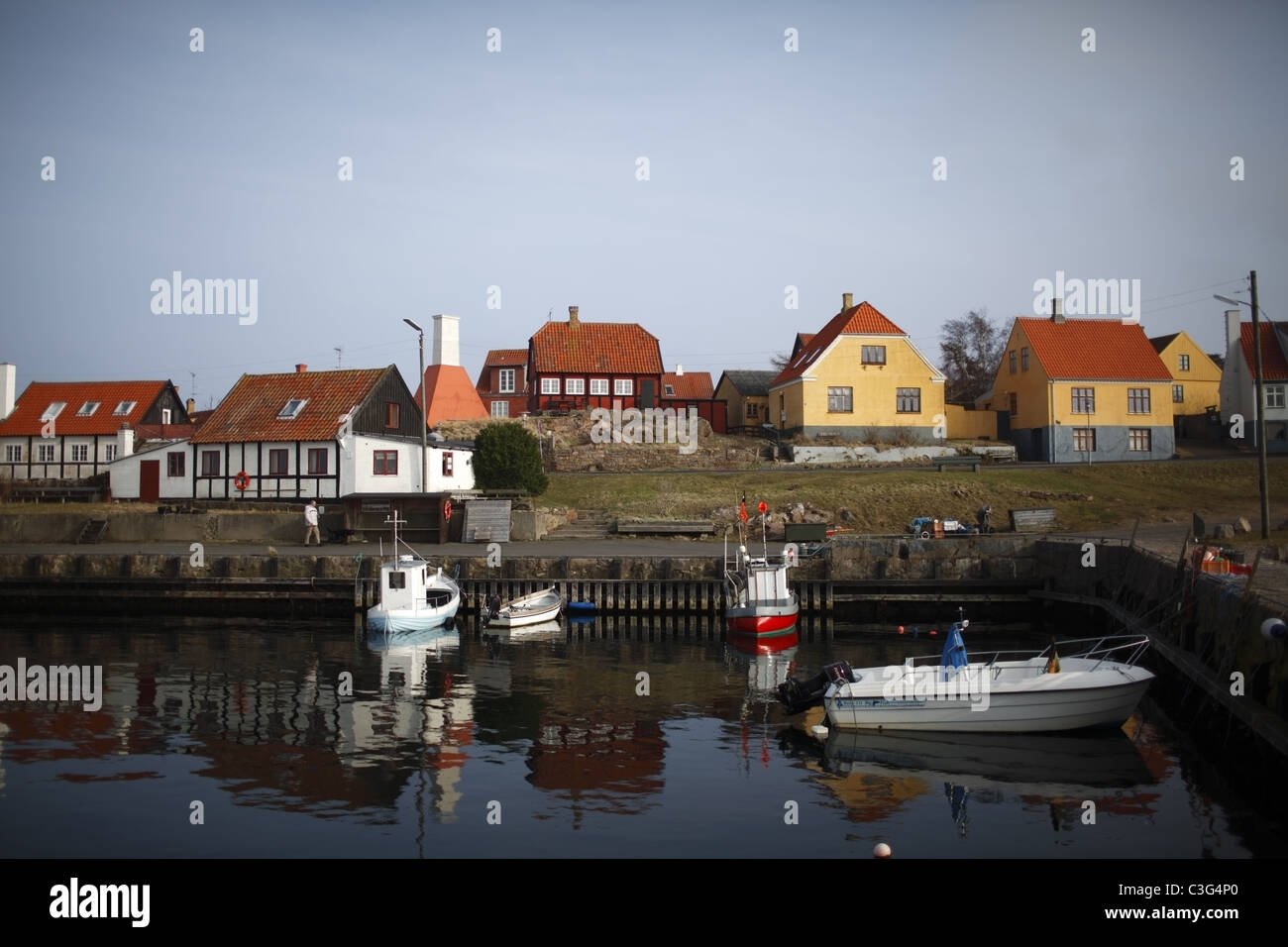 Small Danish Harbour, Nørresand Stock Photo - Alamy