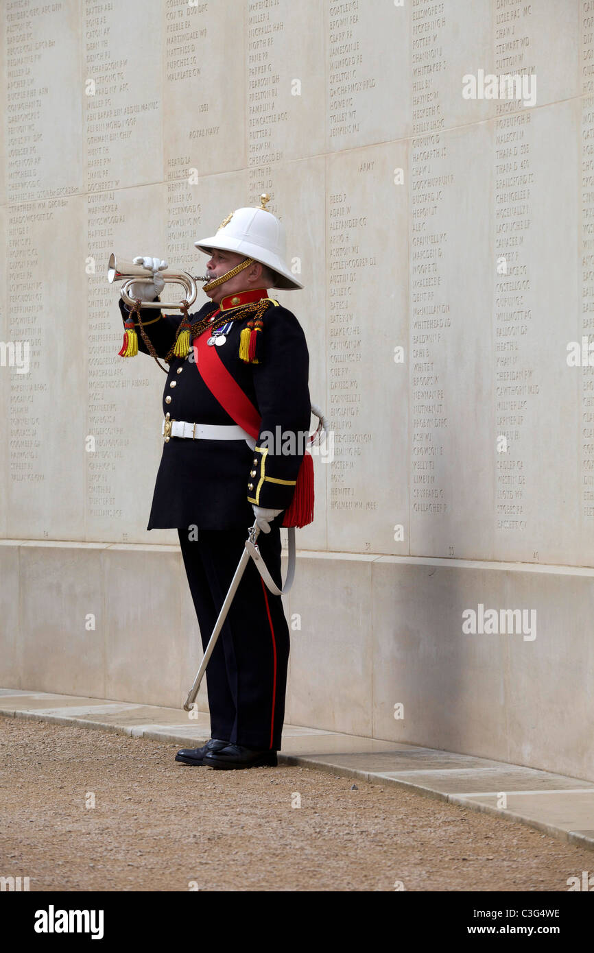 Bugler at the National Memorial Arboretum, Staffordshire. UK Stock ...