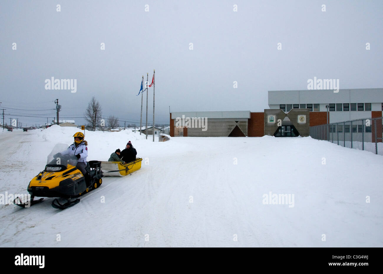 Cree native community of Mistissini Next to James bay Northern Quebec ...