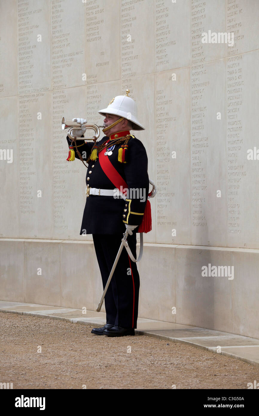 Bugler at the National Memorial Arboretum, Staffordshire. UK Stock ...