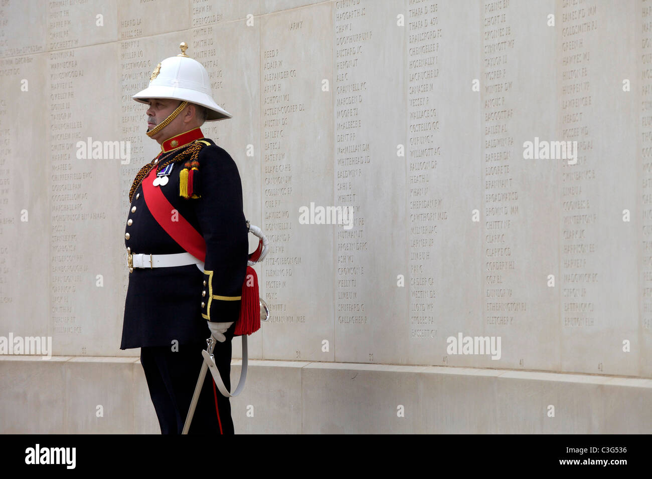 Bugler at the National Memorial Arboretum, Staffordshire. UK Stock ...