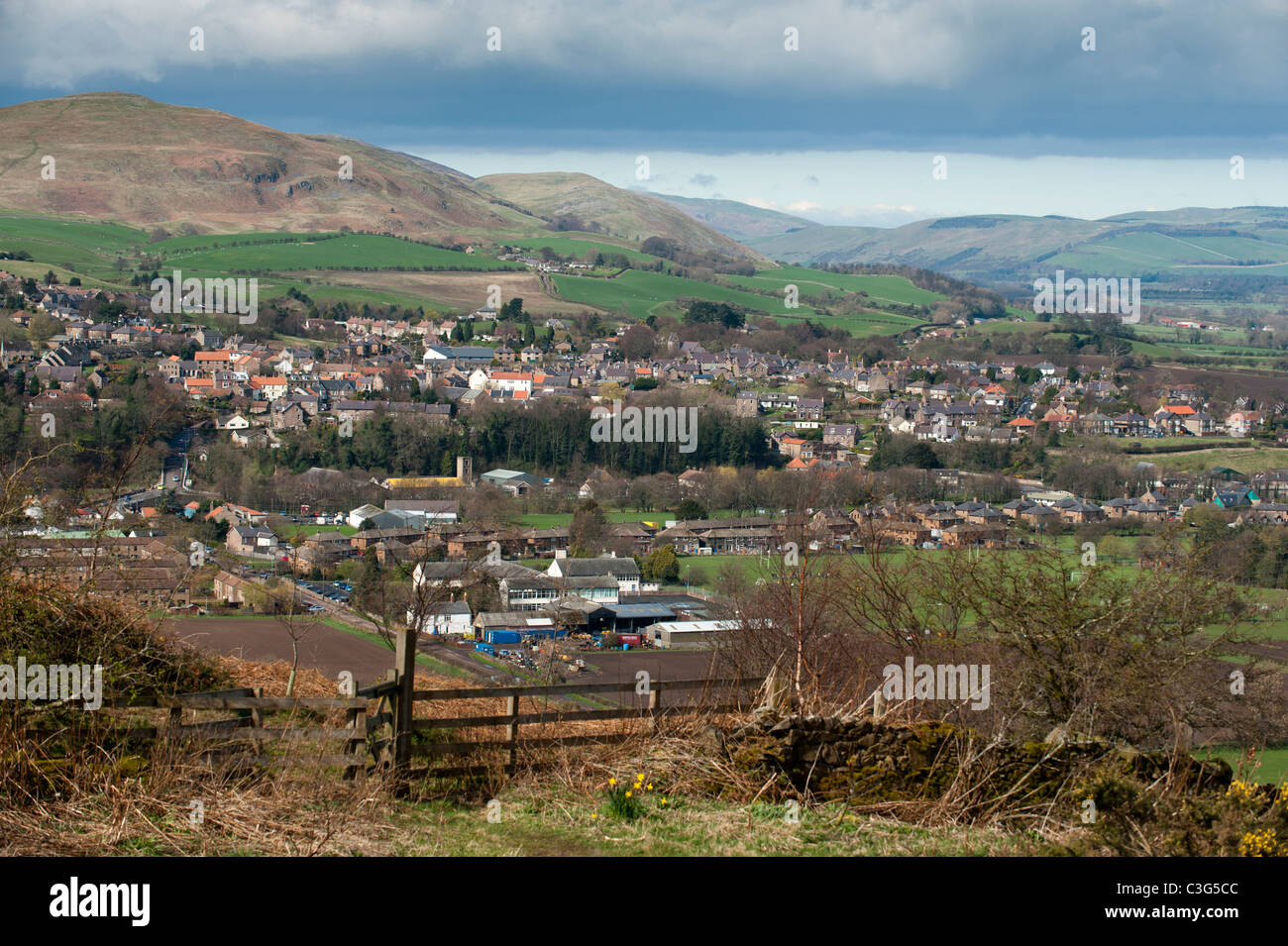 The small Northumberland town of Wooler Stock Photo - Alamy