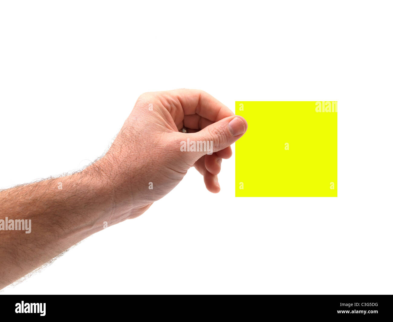 A hand holding a memo isolated against a white background Stock Photo ...