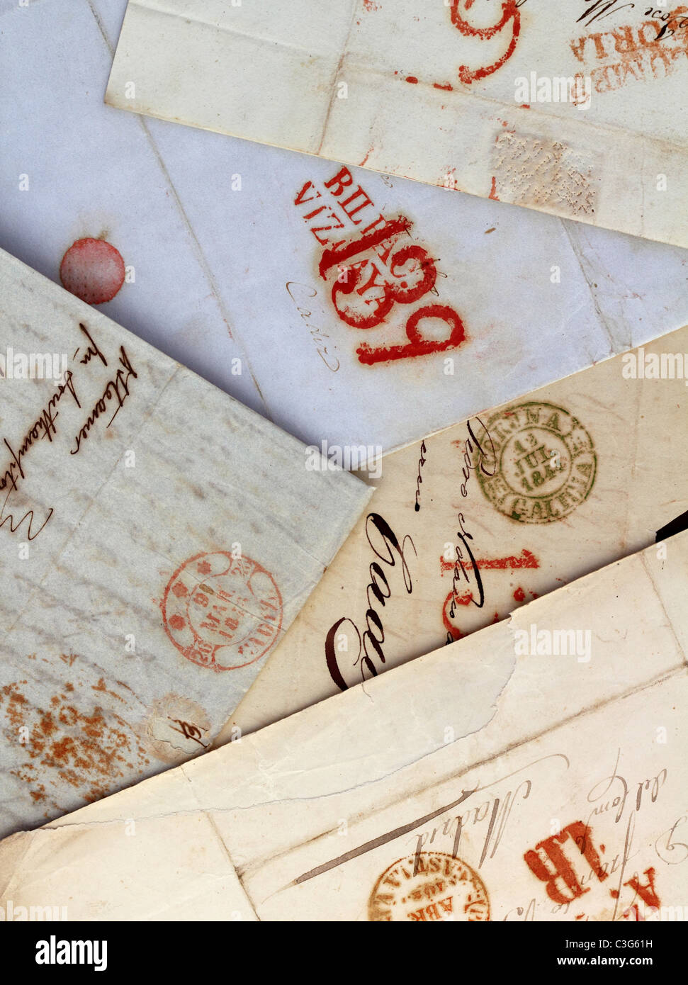 anonymous handwritten antique real old letters from Spain postmail ...