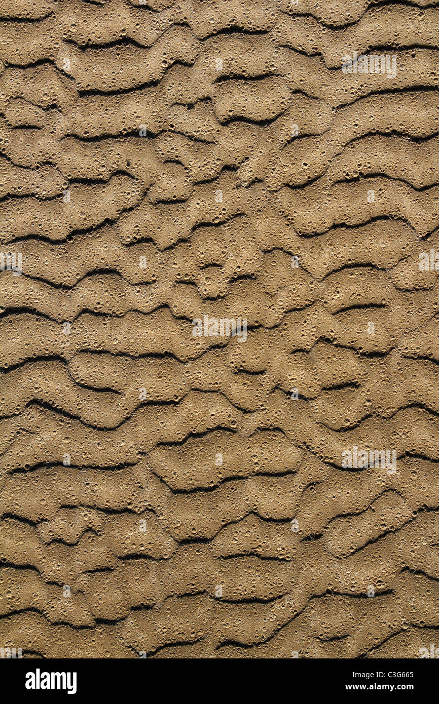 beach sand waves pattern texture brown wet color background Stock Photo ...